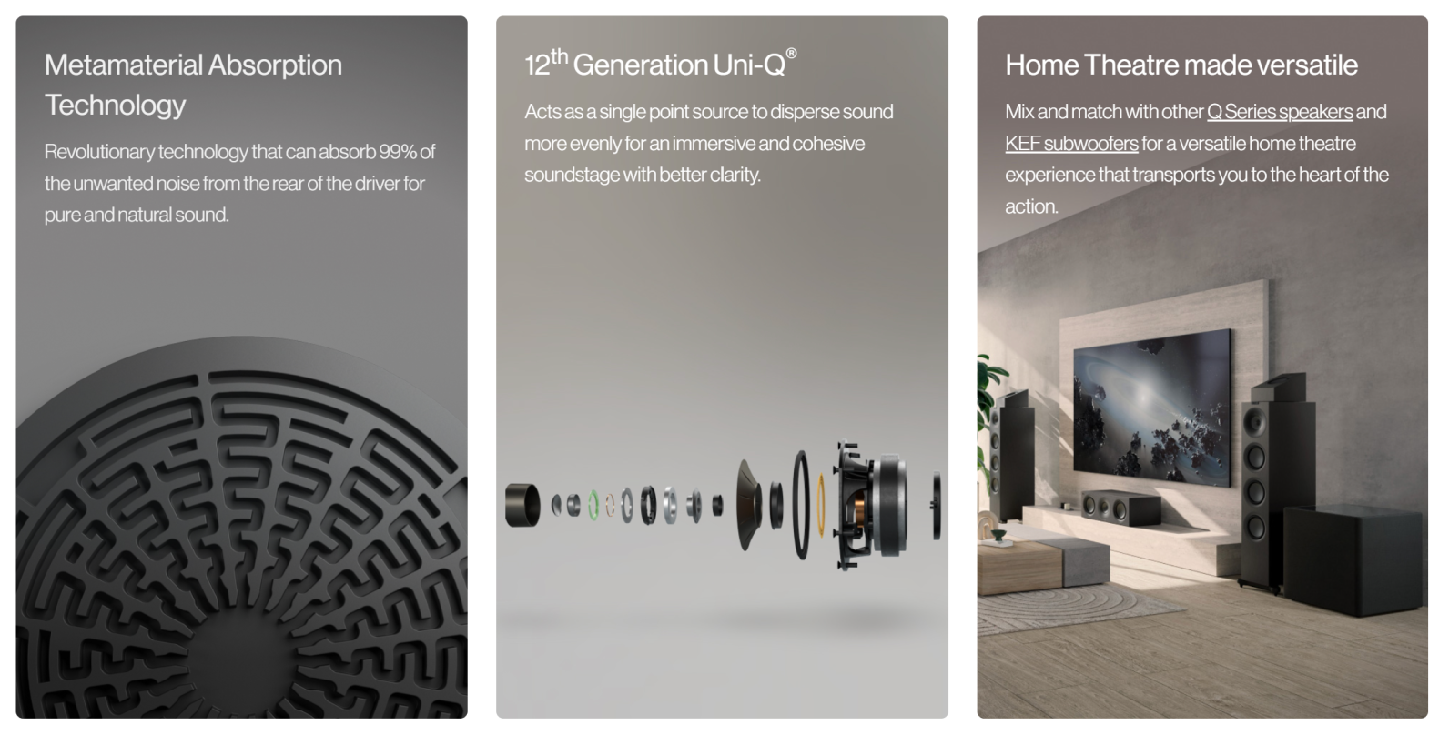 KEF Q4 Meta 2-way On-wall Speaker, LCR or Surround Speaker